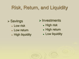 Saving vs Investments.ppt