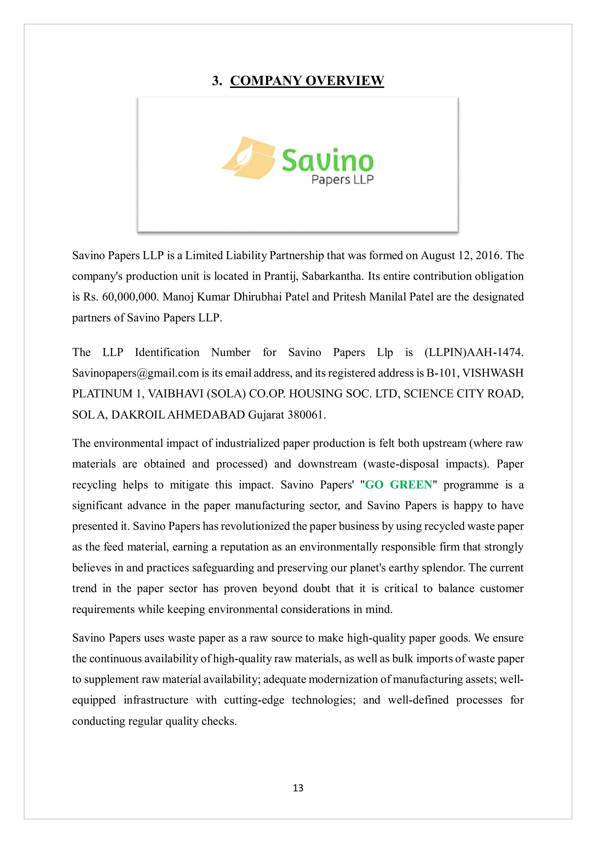 waste management of waste papers (Keywords: Recycling of waste papers ...