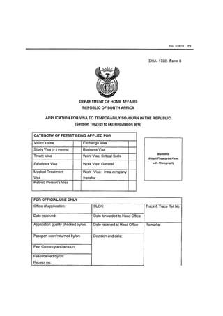 SA VISA APPLICATION FORM ffff kh dsa 1.ppt