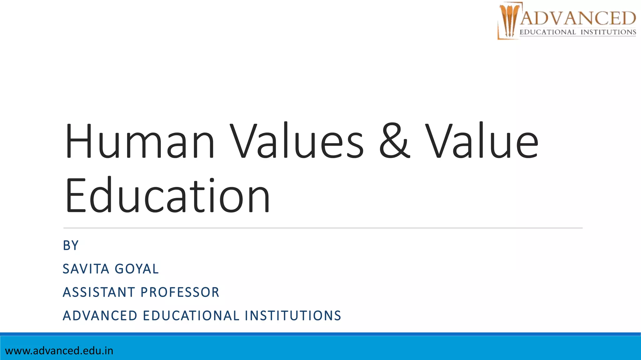 Human Values & Value Education | PPTX