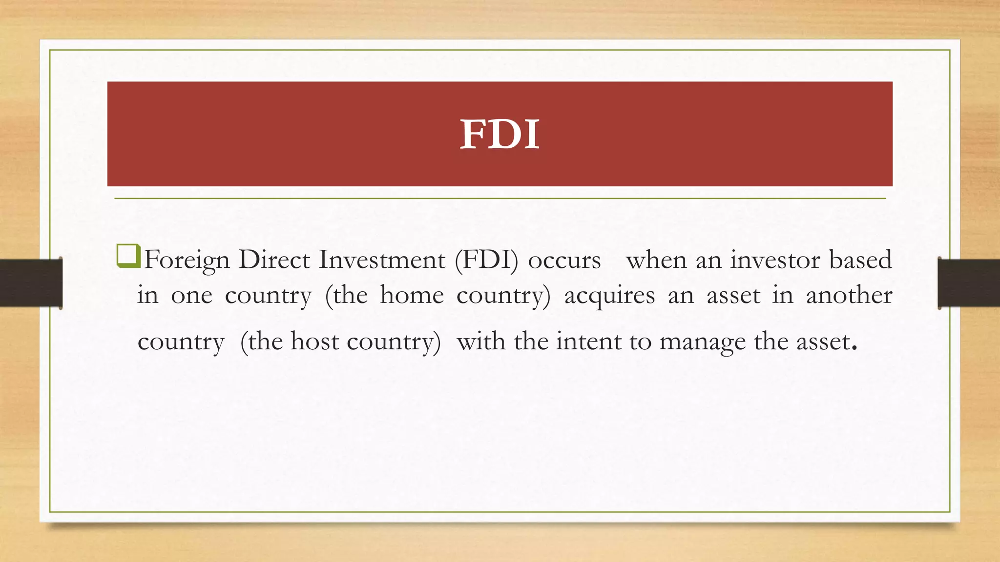 PRESENTATION ON FDI AND FII IN INDIA | PPTX