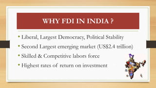 PRESENTATION ON FDI AND FII IN INDIA | PPTX