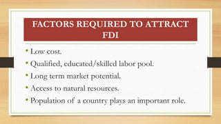 PRESENTATION ON FDI AND FII IN INDIA | PPTX