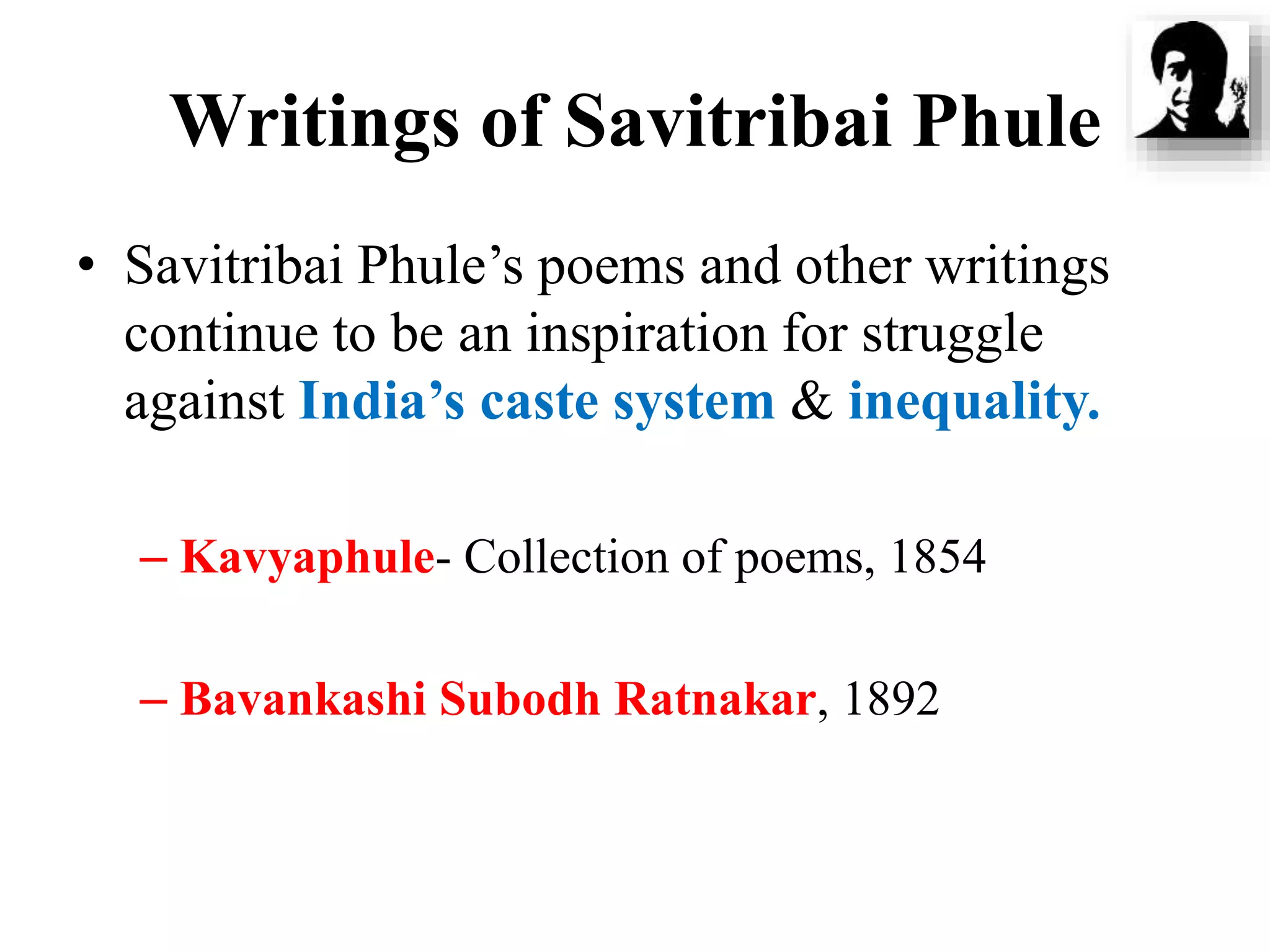 Contribution of Savitribai phule in Education | PPTX