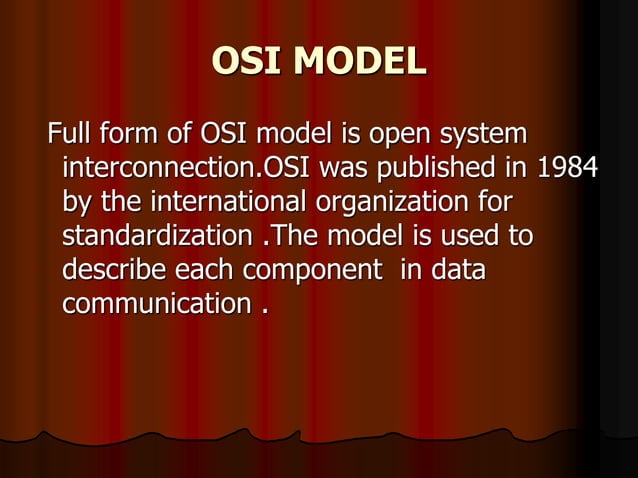 Osi Reference Model Ppt Ppt Computer Networking Computing