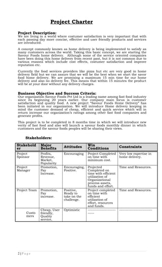 Project on savor food Pakistan home delivery report. | DOC