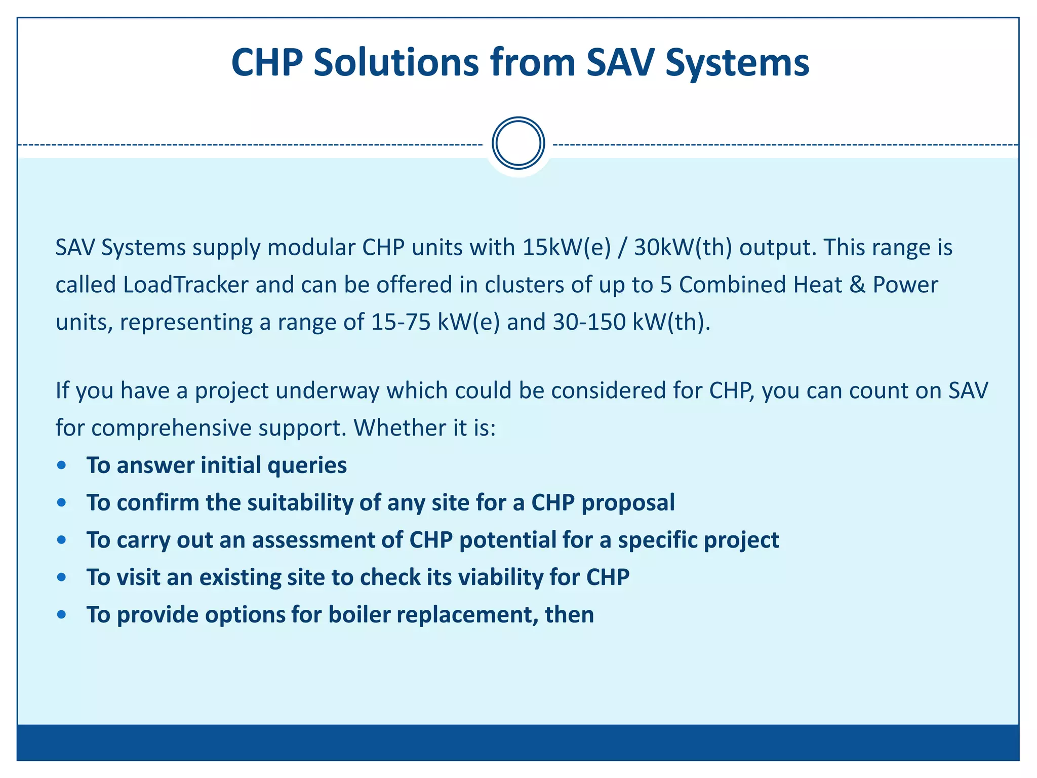 CHP Units from SAV Systems | PPT