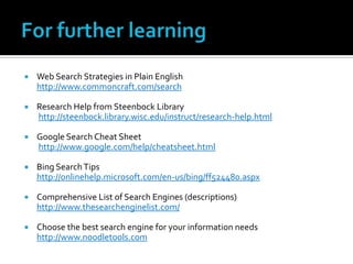 Savvy Searching: Strategies for More Effective Web Searching | PPT
