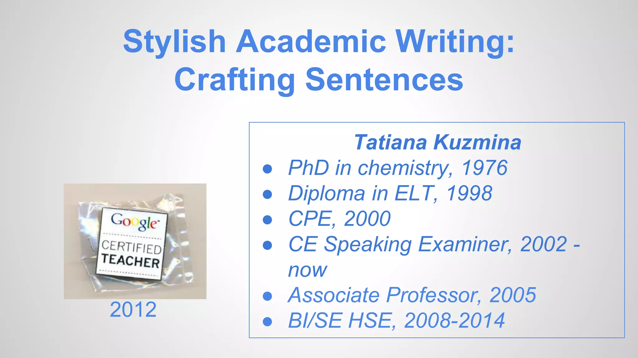 SAW crafting sentences | PPT