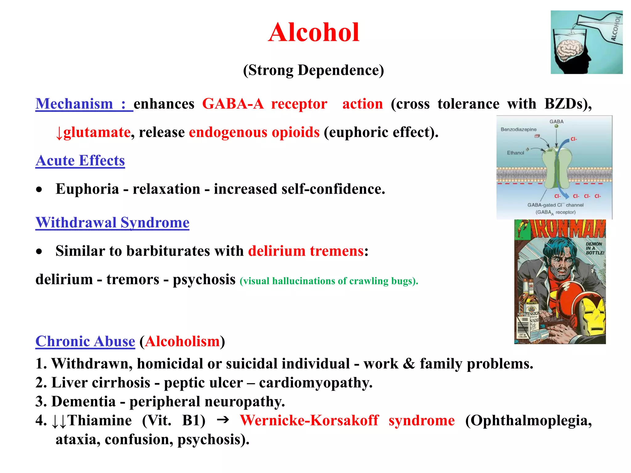 Pharmacotherapy of Drug Abuse or Addiction (Intoxication and Withdrawal ...