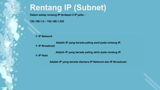 IP Address dan Subnetting | PPTX