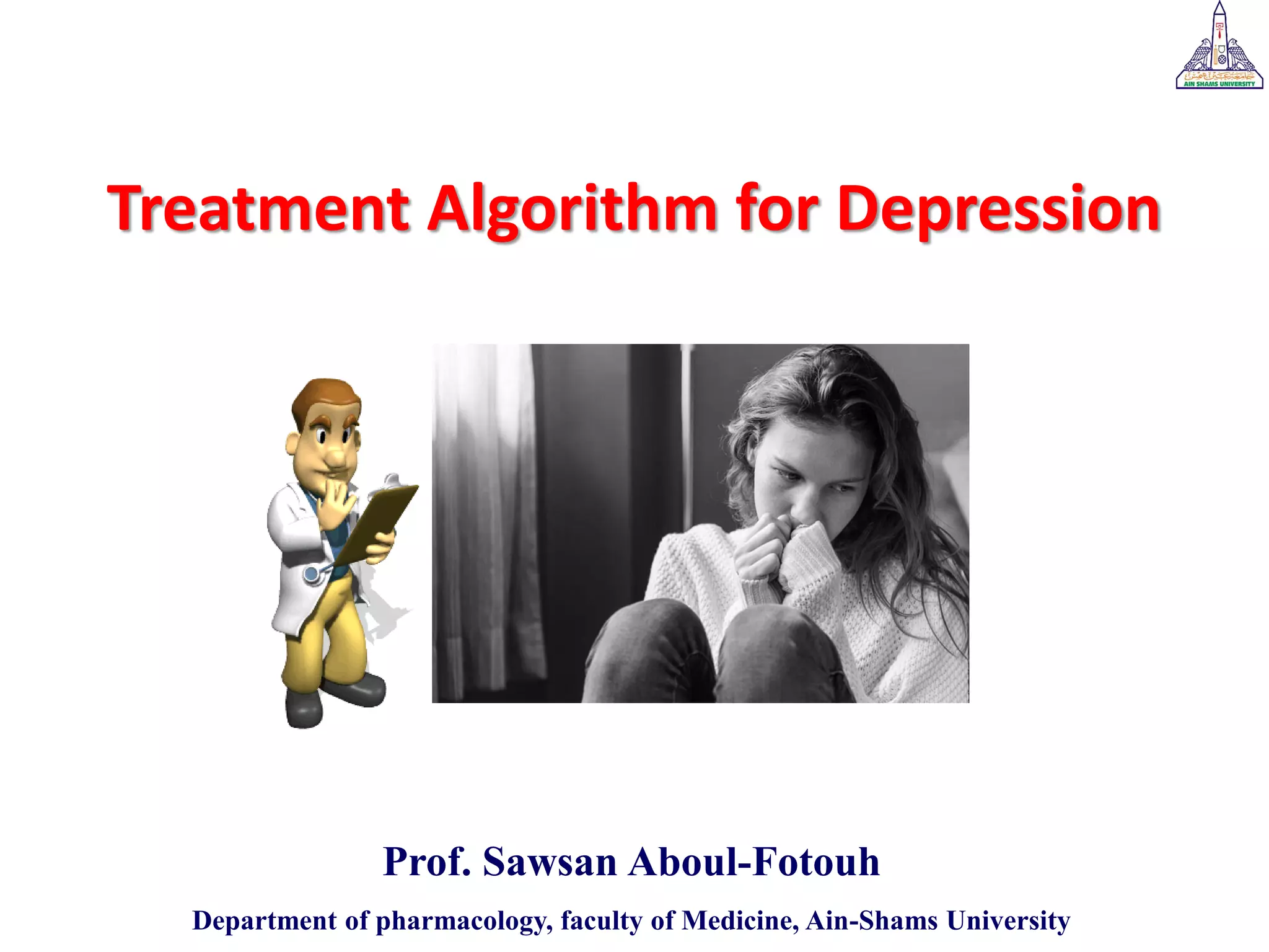 Treatment Algorithm for Depression | PPT