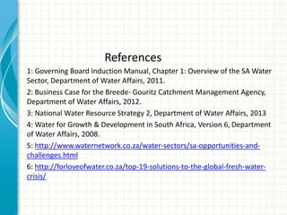 Water sector challenges in South Africa | PPTX