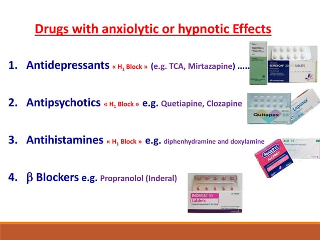 Classification of Anxiolytics and Sedative/ Hypnotics | PDF