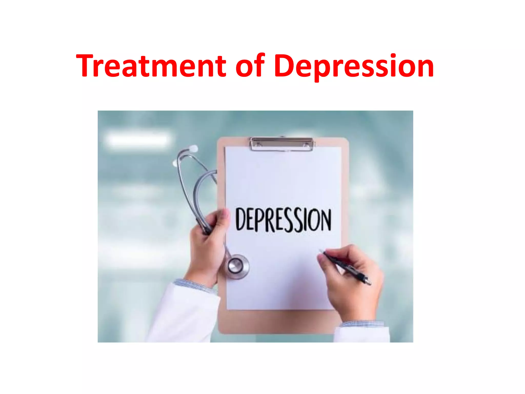 Classification of Antidepressants & “Diagnosis & Pathophysiology of ...