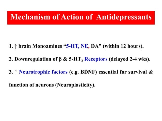 Classification of Antidepressants & “Diagnosis & Pathophysiology of ...