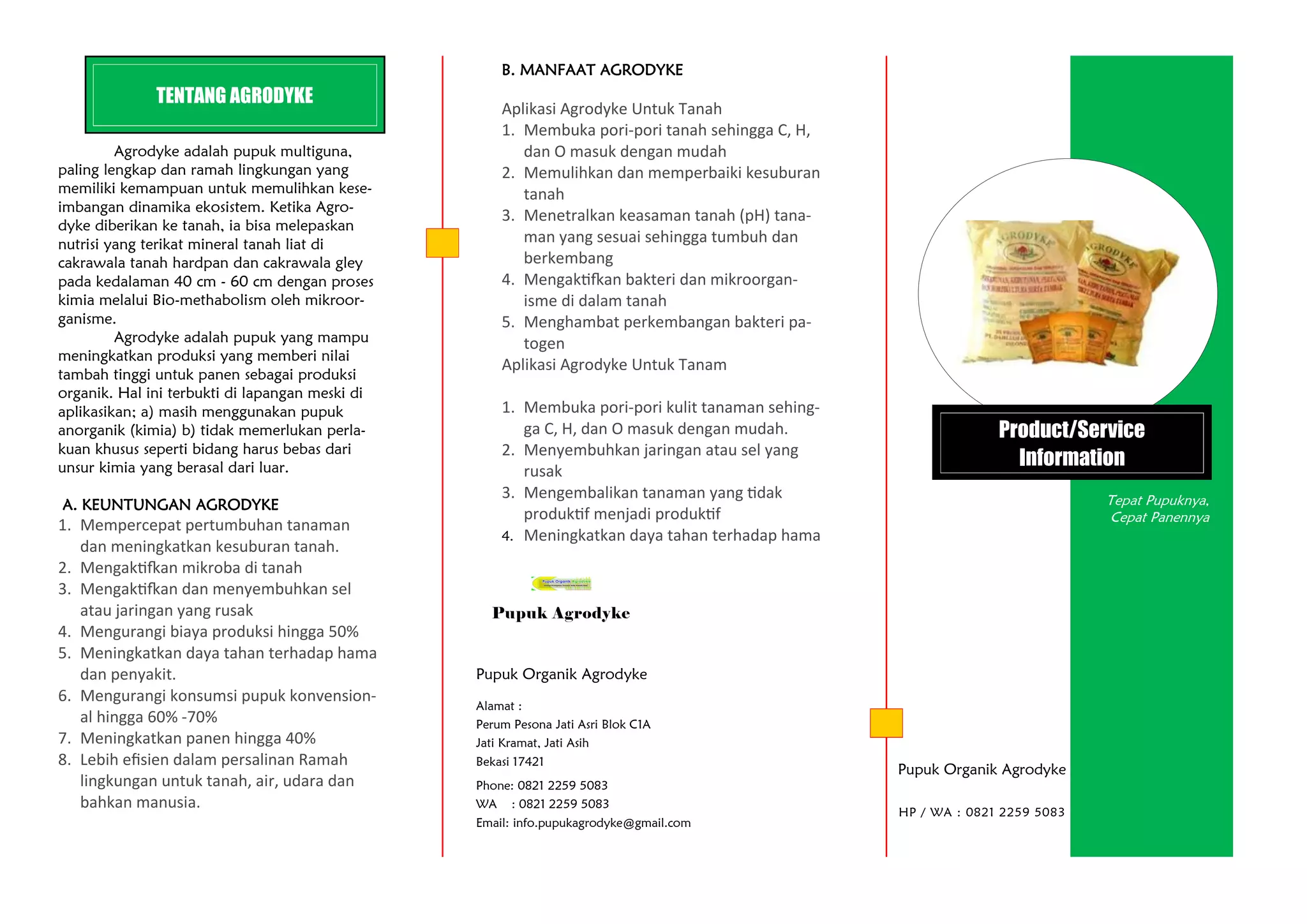 Brosur Pupuk AGRODYKE Untuk Sawit | PPT