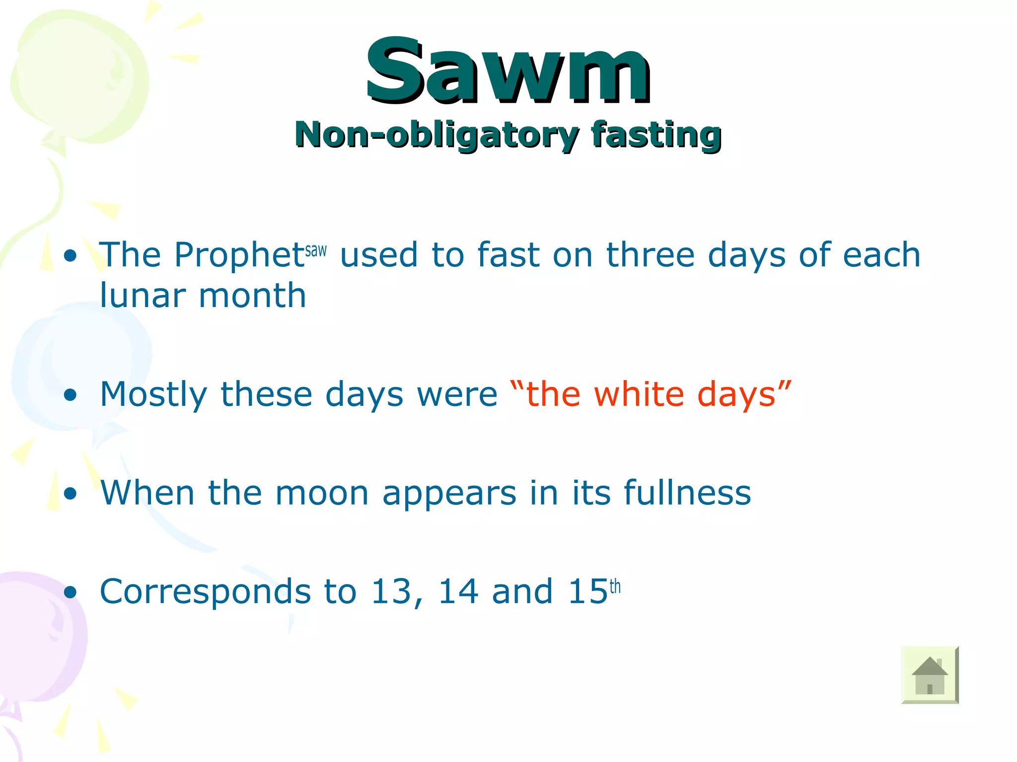 Sawm - the Islamic fast | PPS