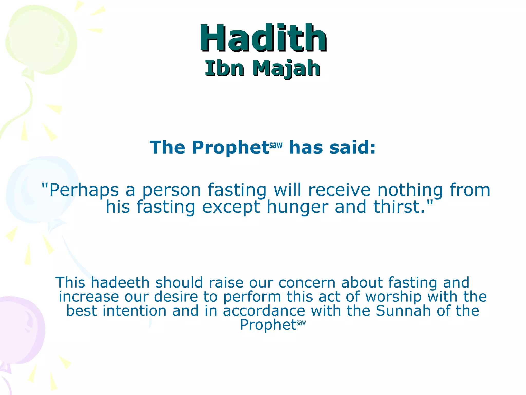 Sawm - the Islamic fast | PPS
