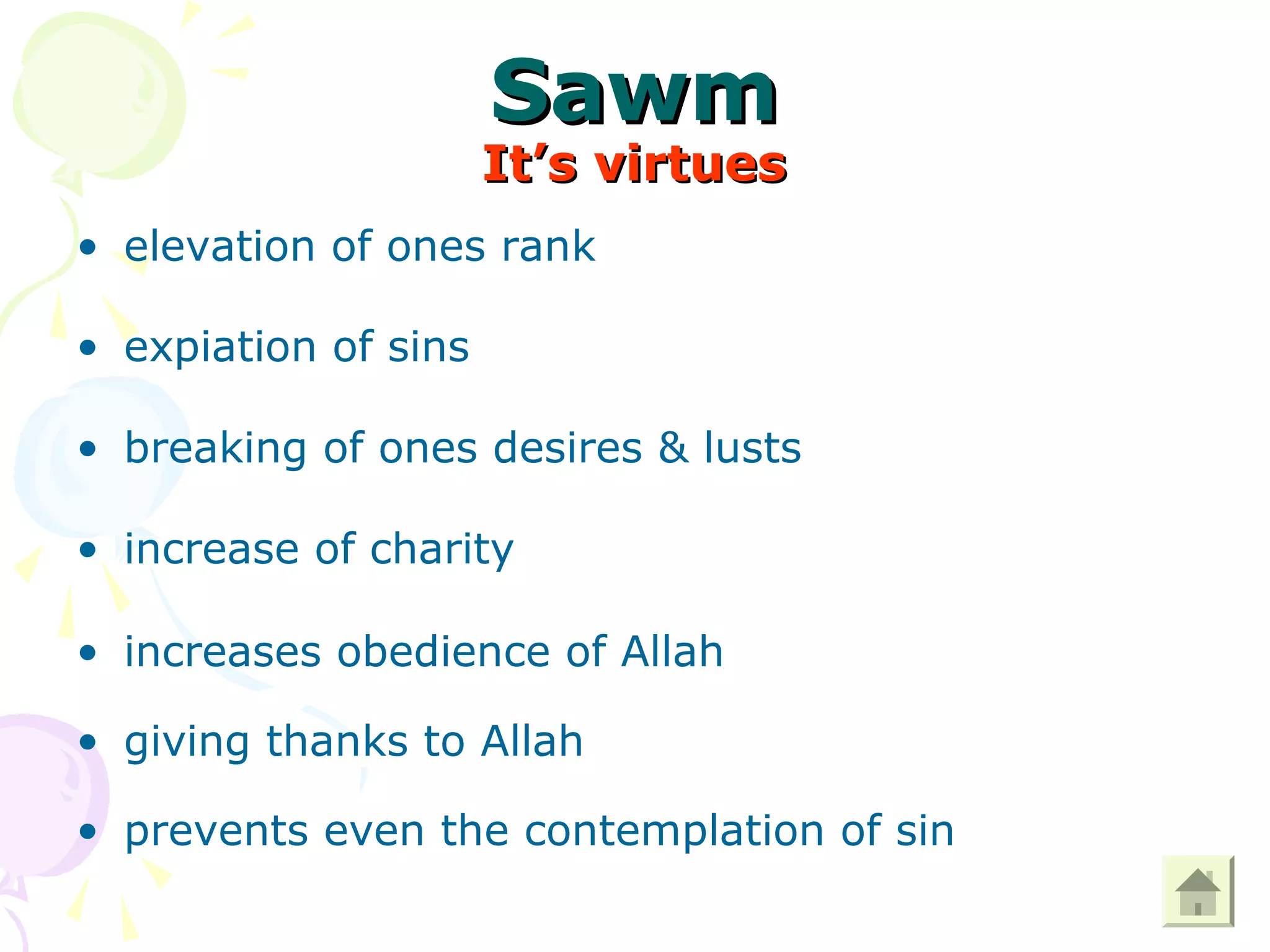 Sawm - the Islamic fast | PPS