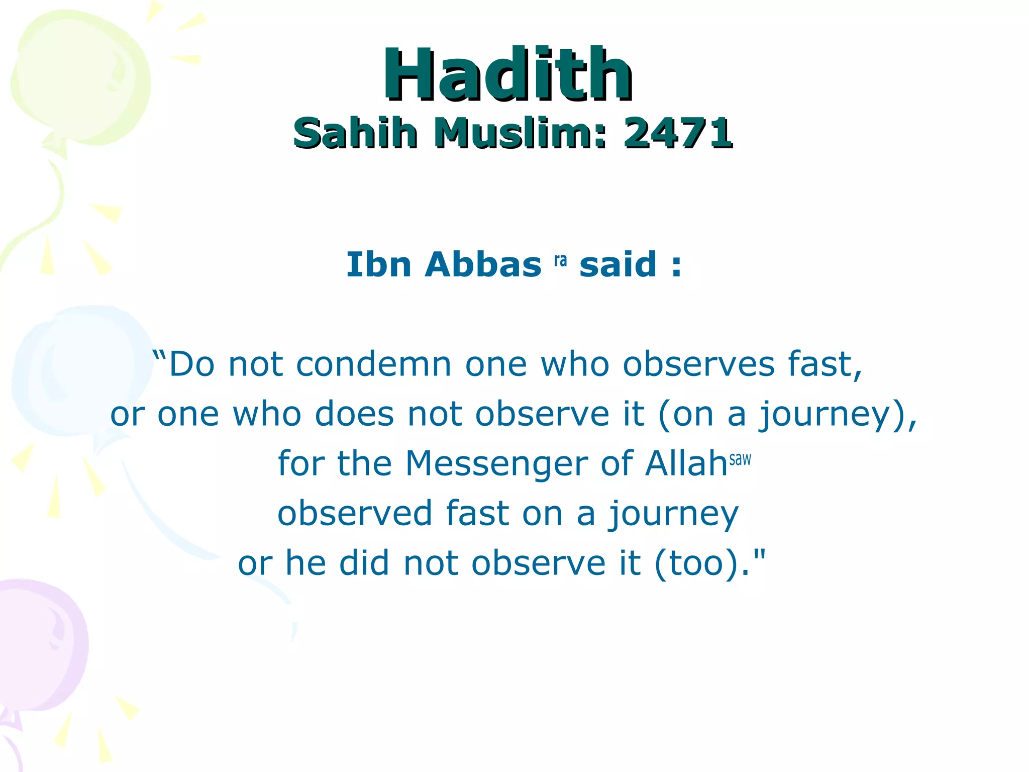 Sawm - the Islamic fast | PPS