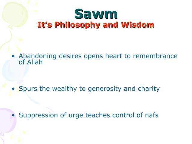 Sawm - the Islamic fast | PPS | Islam | Religion & Spirituality