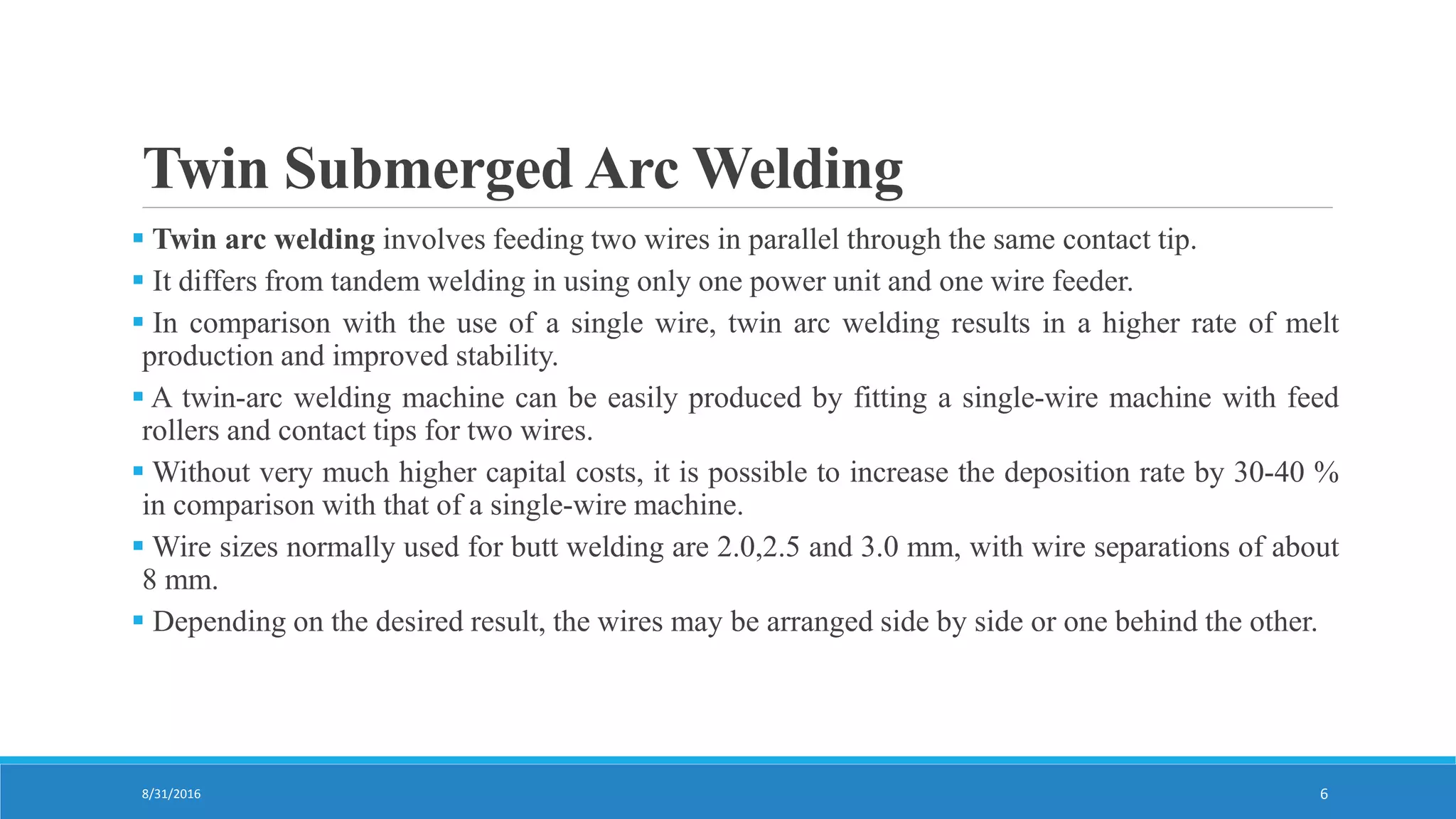Submerged Arc Welding | PPTX