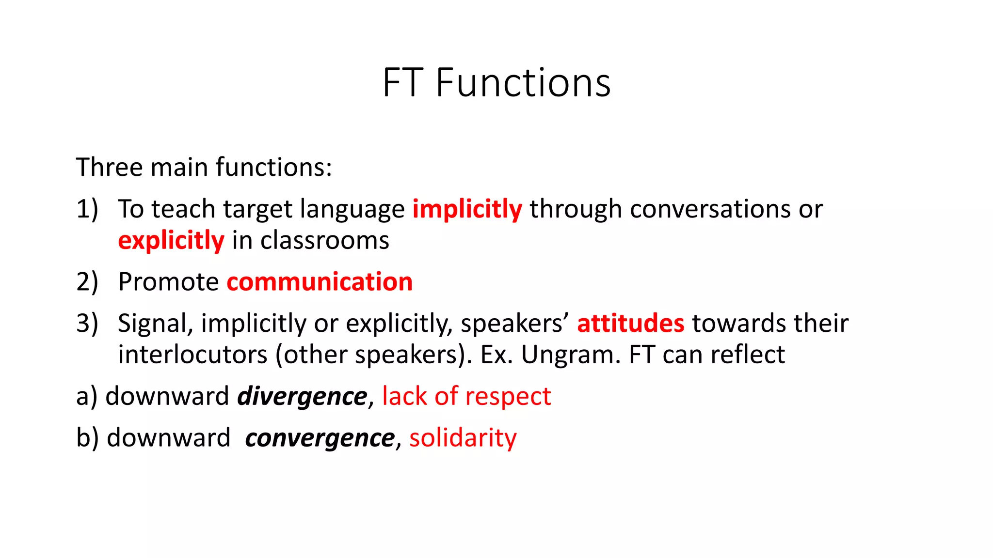 Modified Input (Foreigner Talk) | PPTX
