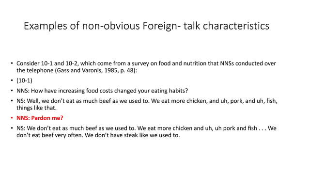 Modified Input (Foreigner Talk) | PPTX
