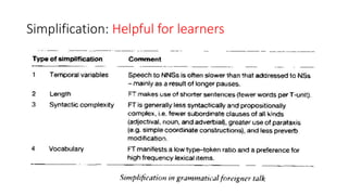 Modified Input (Foreigner Talk) | PPTX