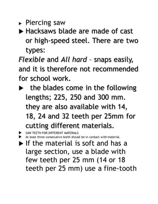 Saws | DOCX