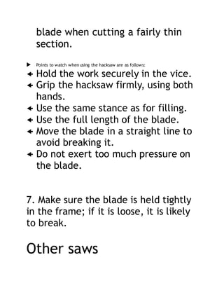 Saws | DOCX
