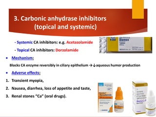 Drug Therapy of Glaucoma | PDF