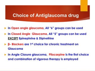 Drug Therapy of Glaucoma | PDF