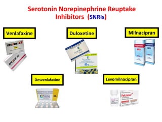 Serotonin Norepinephrine Reuptake Inhibitors (SNRIs) | PDF