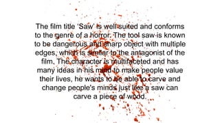 Saw trailer analysis | PPT