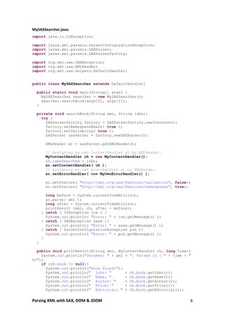 SAX, DOM & JDOM parsers for beginners | PDF | Web Development | Internet