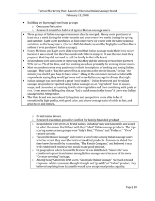 Saxonville tactical marketing_plan_launch_of_national_italian_sausage ...