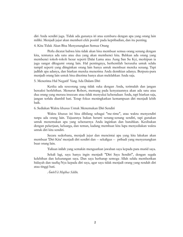 Saya Hanya Ingin Menjadi Diri Sendiri Pdf