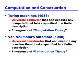 Self-Replication and the Halting Problem | PPT