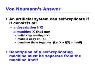 Self-Replication and the Halting Problem | PPT