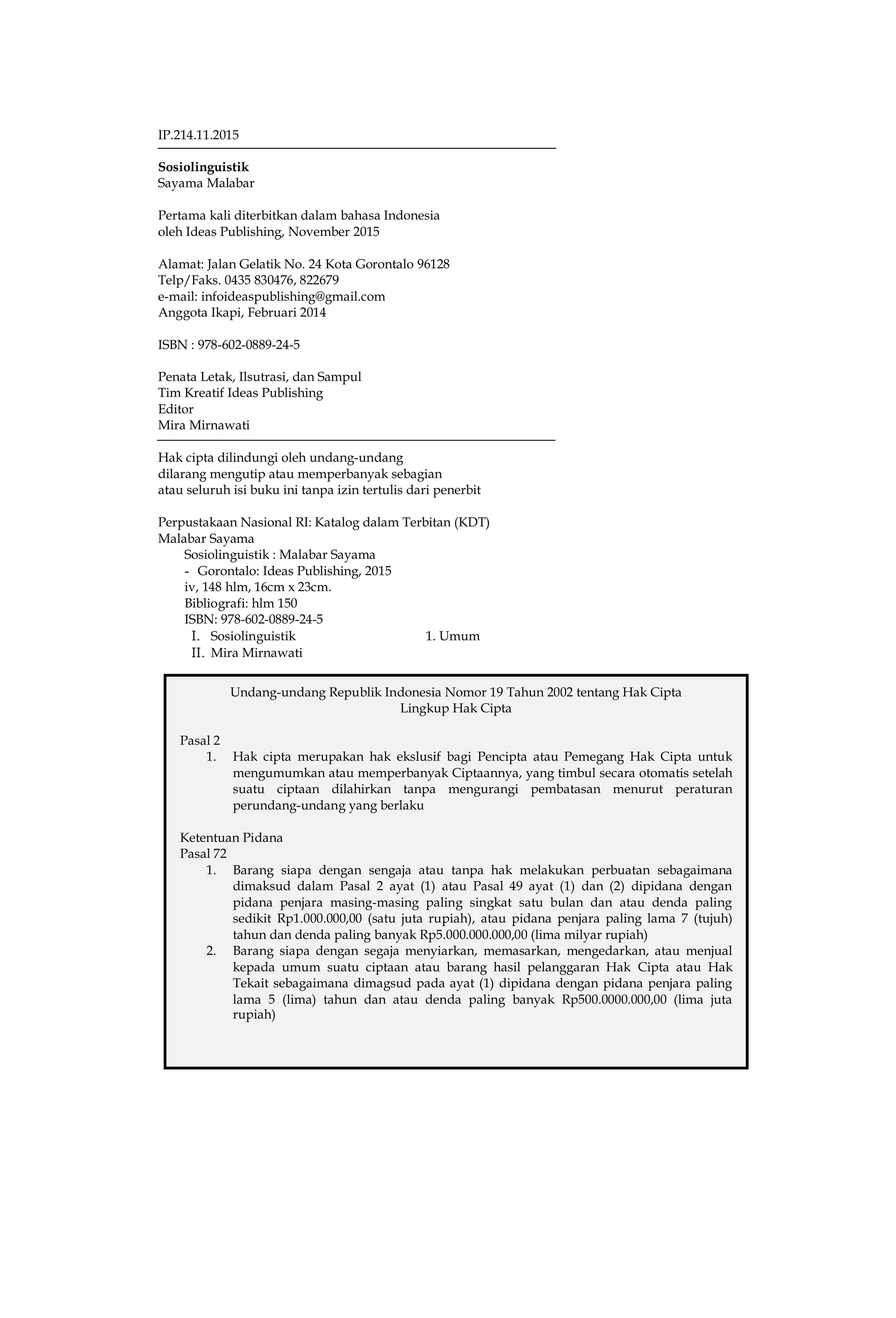 Sayama malabar-buku-sosiolinguistik | PDF