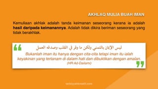 Saya Mestilah Muslim Dari Sudut Akhlaq | PDF