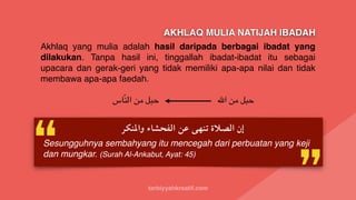 Saya Mestilah Muslim Dari Sudut Akhlaq | PDF