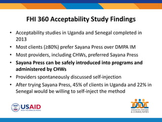 Sayana press injectable contraceptive | PDF