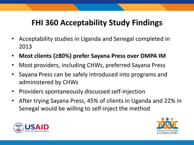 Sayana press injectable contraceptive | PDF | Birth Control ...