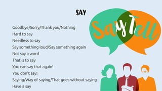 Say and tell | PDF
