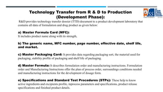 CURRENT ASPECTS OF TECHNOLOGY TRANSFER IN PHARMACEUTICAL INDUSTRY | PPTX