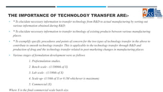 CURRENT ASPECTS OF TECHNOLOGY TRANSFER IN PHARMACEUTICAL INDUSTRY | PPTX