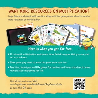 Multiplication tables Board Game - Say Cheese Cafe. 14 times more math ...